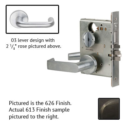 Schlage L9453P 03N Wide Plate Trim Lever Mortise Lock With Cylinder